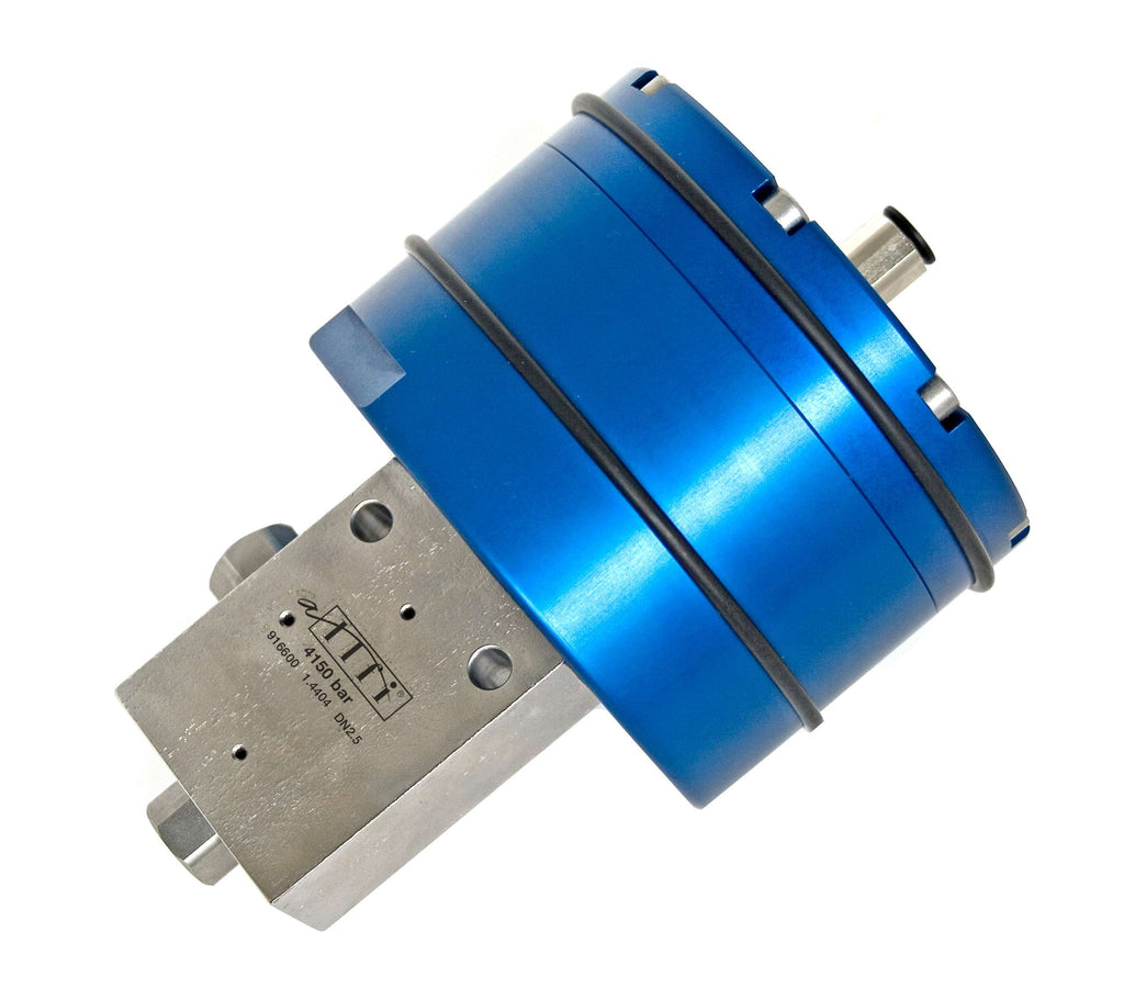 2-way Angle Valve 9/16" pneumatic (NC - Imp. Thread) 60kpsi/4,150bar ...